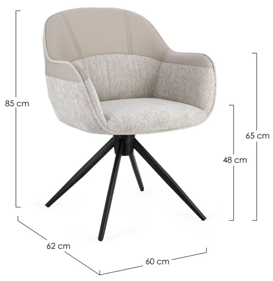 BIZZOTTO Otočné křeslo ISOTTA BEIGE 0733504