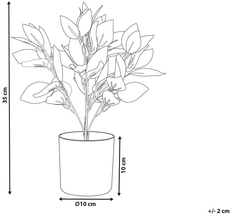 Umělá rostlina v květináči 35 cm TRADESCANTIA Beliani