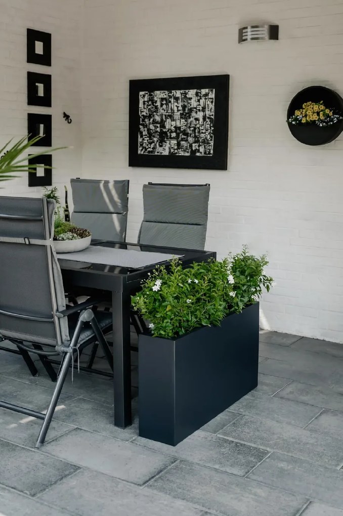 Květináč ELEMENTO SLIM, sklolaminát, šířka 90 cm, antracit