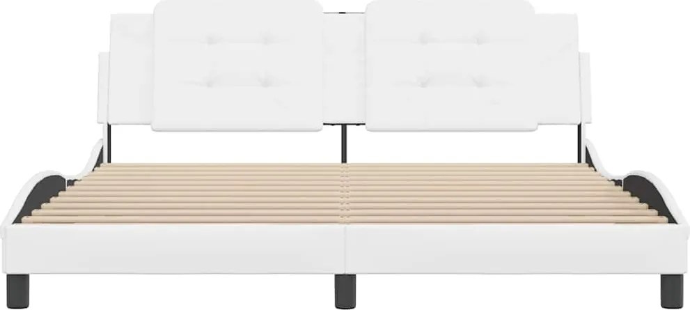 Rám postele bez matrace Zadar bílý 180x200 cm umělá kůže 3208199