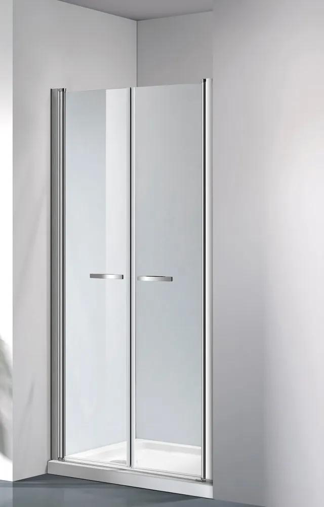 ARTTEC Dvoukřídlé sprchové dveře do niky COMFORT 76 - 81 cm čiré sklo PAN04461
