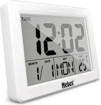Mebus 25738 Quartz Alarm Clock / Budík / 3 x AAA