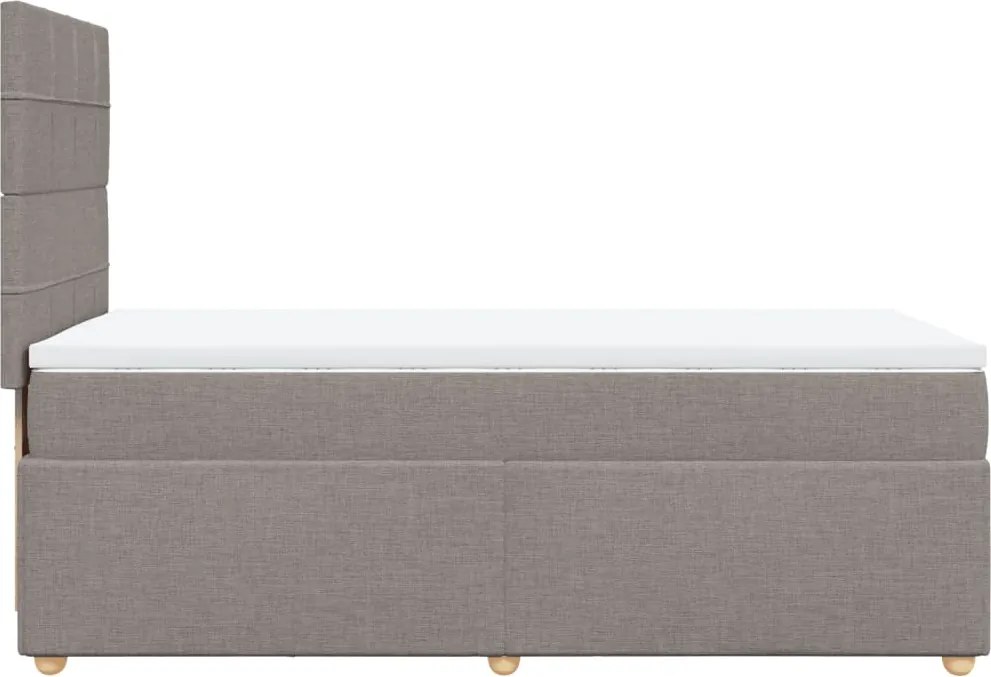Box spring postel s matrací taupe 80x200 cm textil 3293411