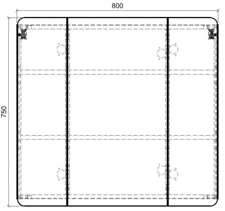Koupelnová závěsná skříňka BÁRA 80 cm - se zrcadlem