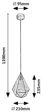 Rabalux 72245 - Lustr na lanku NORAH 1xE14/40W/230V zlatá