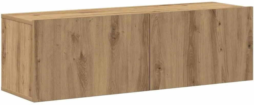 Sada 7 kusů nástěnné TV skříňka dub artisan kompozitní dřevo 3329016