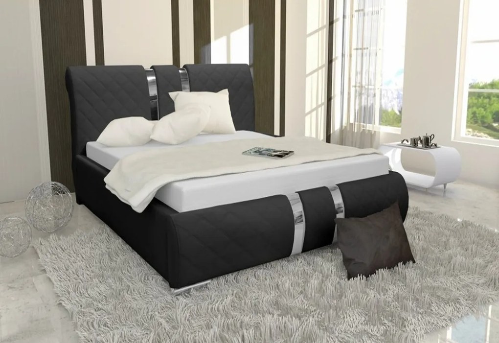 Čalouněná postel NIKO + matrace COMFORT, 140x200, madryt 1100