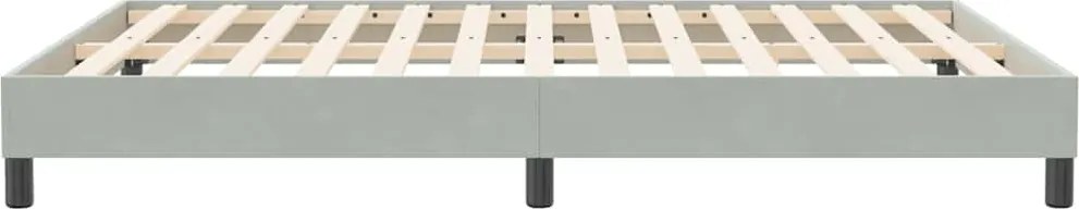 Postel Box Spring bez matrace světle šedá 140x210 cm samet 3315825