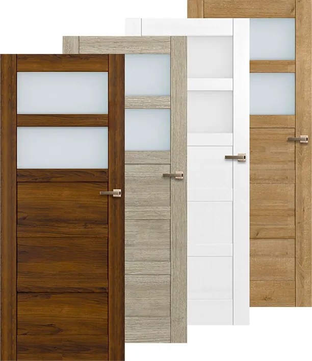 Interiérové dveře vasco doors BRAGA model 3 Průchozí rozměr: 70 x 197 cm, Orientace dveří: Levé dveře, Dekor: Dub stříbrný