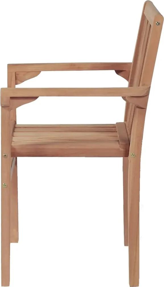 vidaXL Stohovatelné zahradní židle 2 ks masivní teakové dřevo [44725]