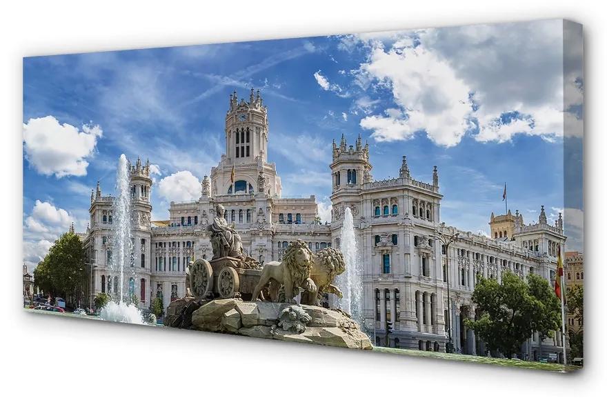 Obrazy na plátně Spain Fountain Palace Madrid 125x50 cm