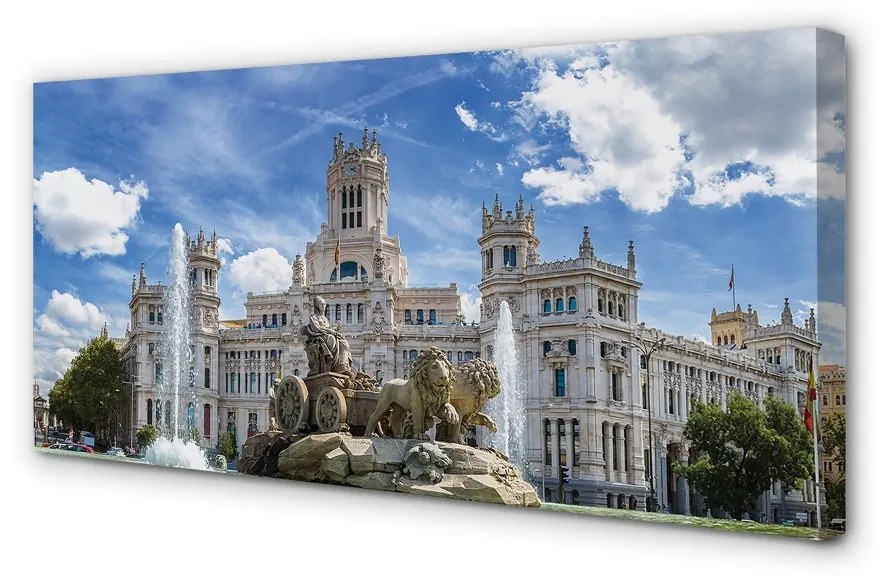 Obrazy na plátně Spain Fountain Palace Madrid 100x50cm