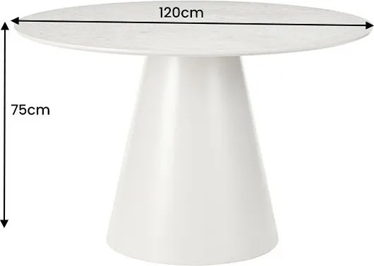 Kulatý jídelní stůl Belinda 120 cm šedý