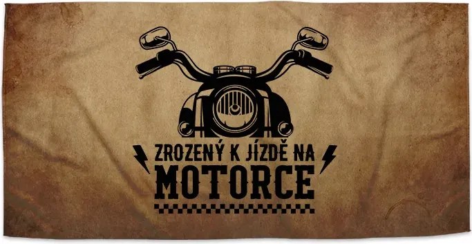 Sablio Ručník Zrozený k jízdě na motorce - 30x50 cm