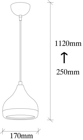 Lustr na lanku YILDO 1xE27/40W/230V bílá/zlatá/červená