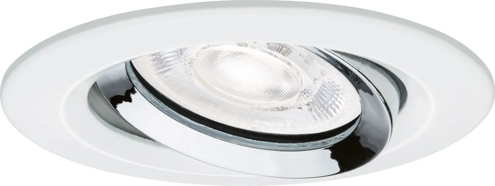 P 92422 LED vestavné svítidlo Nova Plus GU10 Flat IP65 93mm 4,9W 230V stmívatelné 4000K bílá mat/chrom - PAULMANN