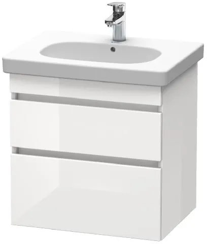 Duravit DuraStyle - Umyvadlová skříňka 61x93x45 cm, 2 zásuvky, lesklá bílá DS648302222