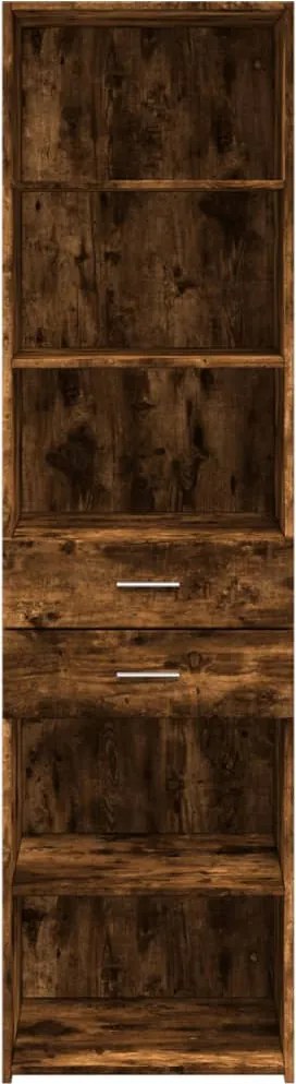 Skříň highboard kouřový dub 50 x 42,5 x 185 cm kompozitní dřevo 3281459