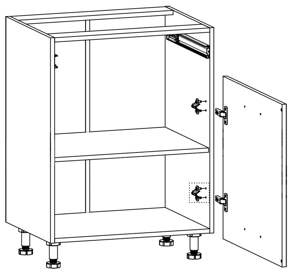 LANGEN ap | dolní skříňka D60S1 | push open | UNI provedení | artisan
