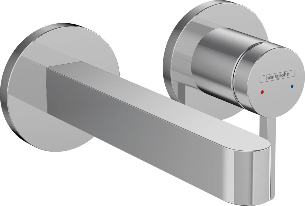 Hansgrohe Finoris, umyvadlová baterie pod omítku 180, 2-otvorová instalace, EcoSmart, chromová, 76051000
