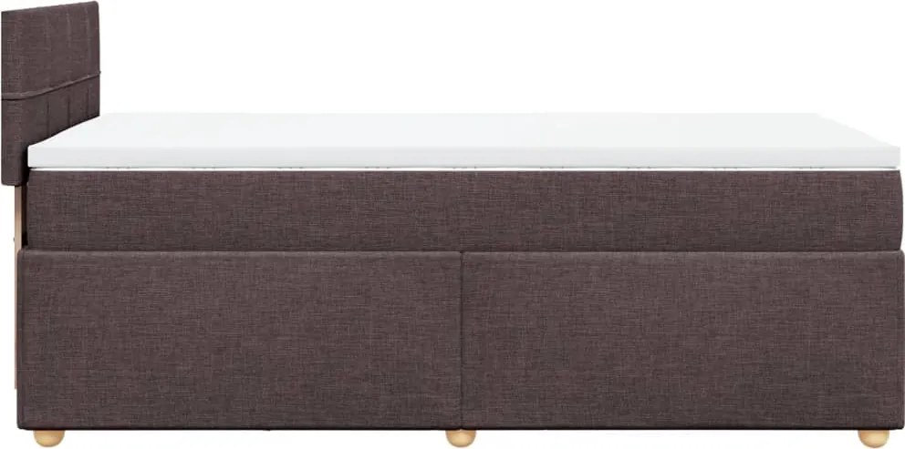 Box spring postel s matrací tmavě hnědá 80x200 cm textil 3286510