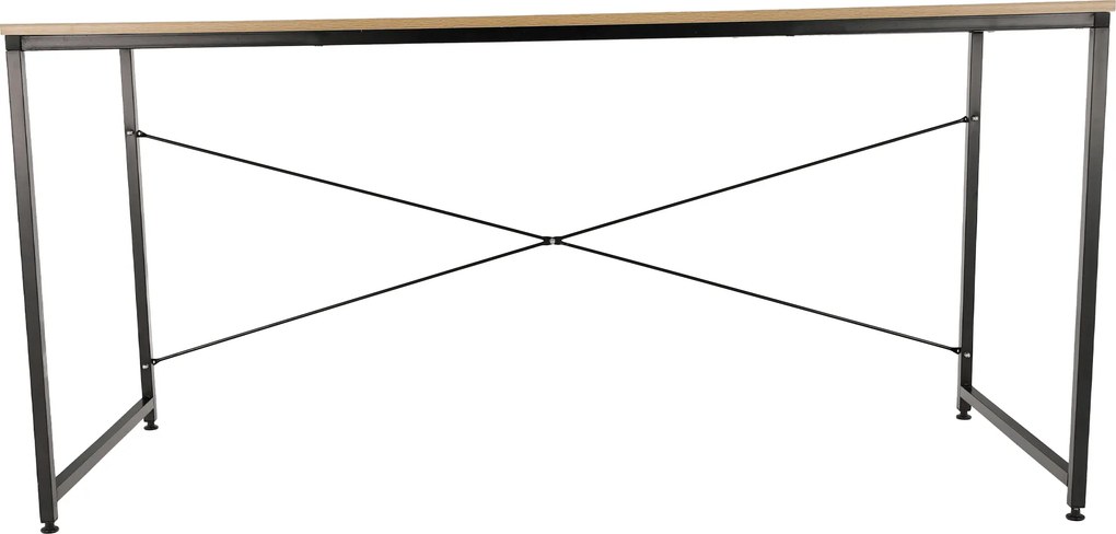 Psací stůl, dub / černá, 150x60 cm, MELLORA