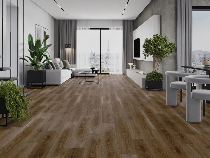 Mexen San Juan vzorek vinylových panelů SPC 6,5 mm, podklad IXPE 1,5 mm, 4 V-spára, Dub - F1049-S