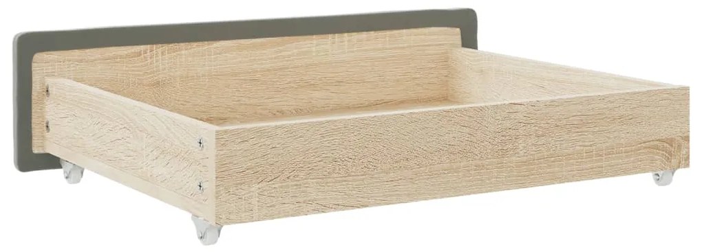 Zásuvky pod postel 2 ks světle šedé kompozitní dřevo a samet - Default Title
