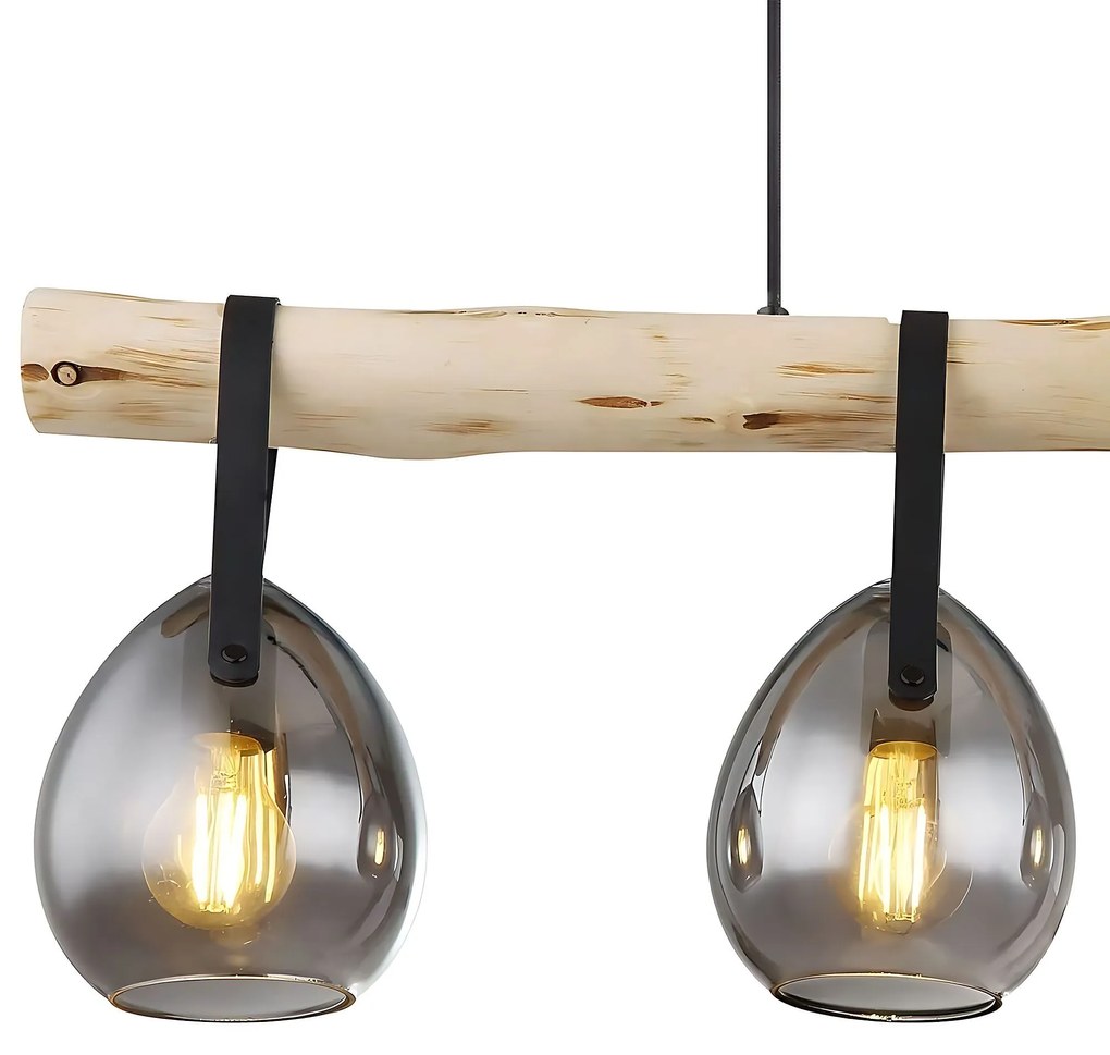 Toolight Závěsné osvětlení Modern Wood D25 APP1775-4CP černá