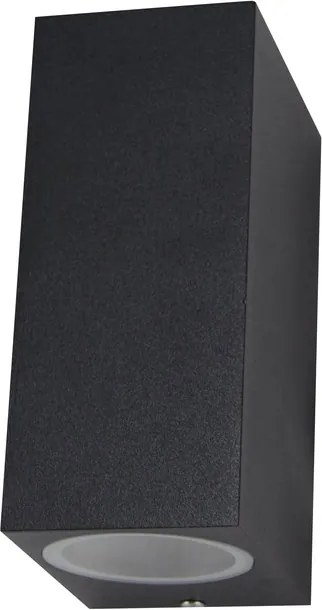 Palnas Venkovní nástěnné svítidlo HUGO v. 15 cm, 2xGU10, IP44 Barva: Černá