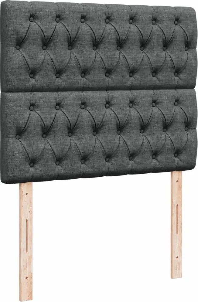 Box spring postel s matrací tmavě šedá 120x200 cm textil 3292763