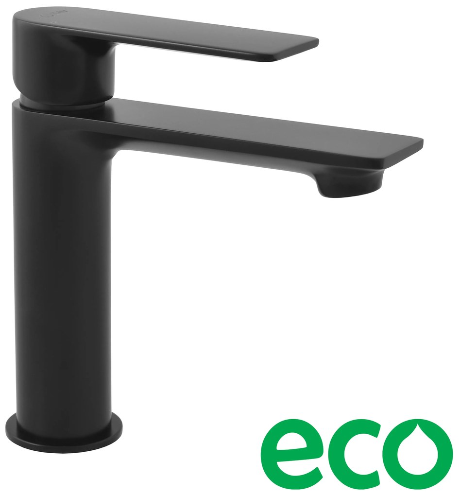 Slezák - RAV Umyvadlová baterie bez výpusti NIL - NL126.xCMAT, Černá mat Připojovací hadičky - závit: 3/8"
