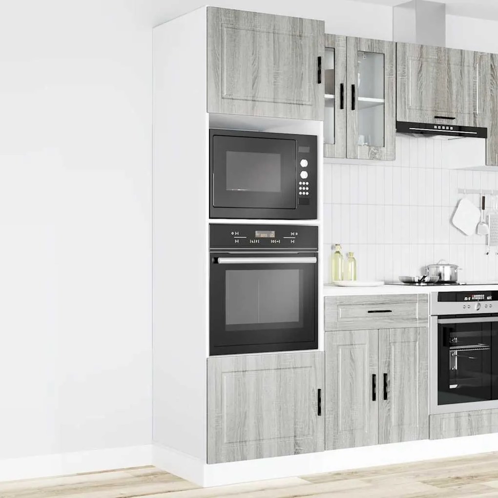 Skříňky na troubu 2 ks "Porto" šedý sonoma kompozitní dřevo 3315057