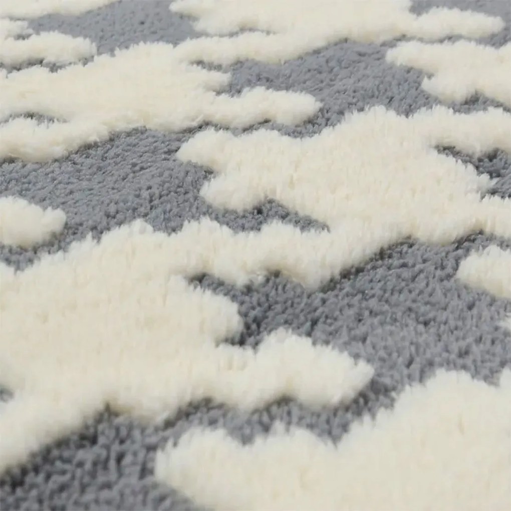 Tutumi Plyšový koberec 3D HOME Clover Pepitka Grey Rozměr (cm): 160 x 230