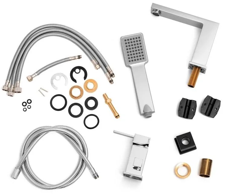 Erga Afeo, 3-otvorová vanová baterie, chromová, ERG-YKA-BW.AFEO