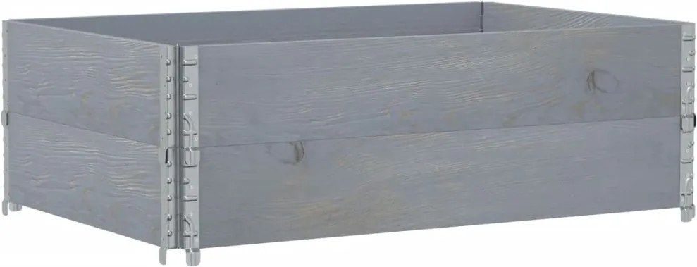 Zahradní truhlík šedý 120 x 80 cm masivní borové dřevo 3295849