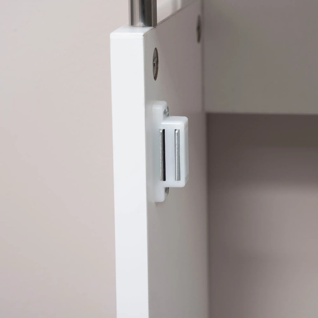 HOMCOM Moderní Kryt Radiátoru z MDF Malovaný Kryt Radiátoru s Horní Policí pro Obývací Pokoj, Ložnici a Kancelář 60x18x84 cm Bílý