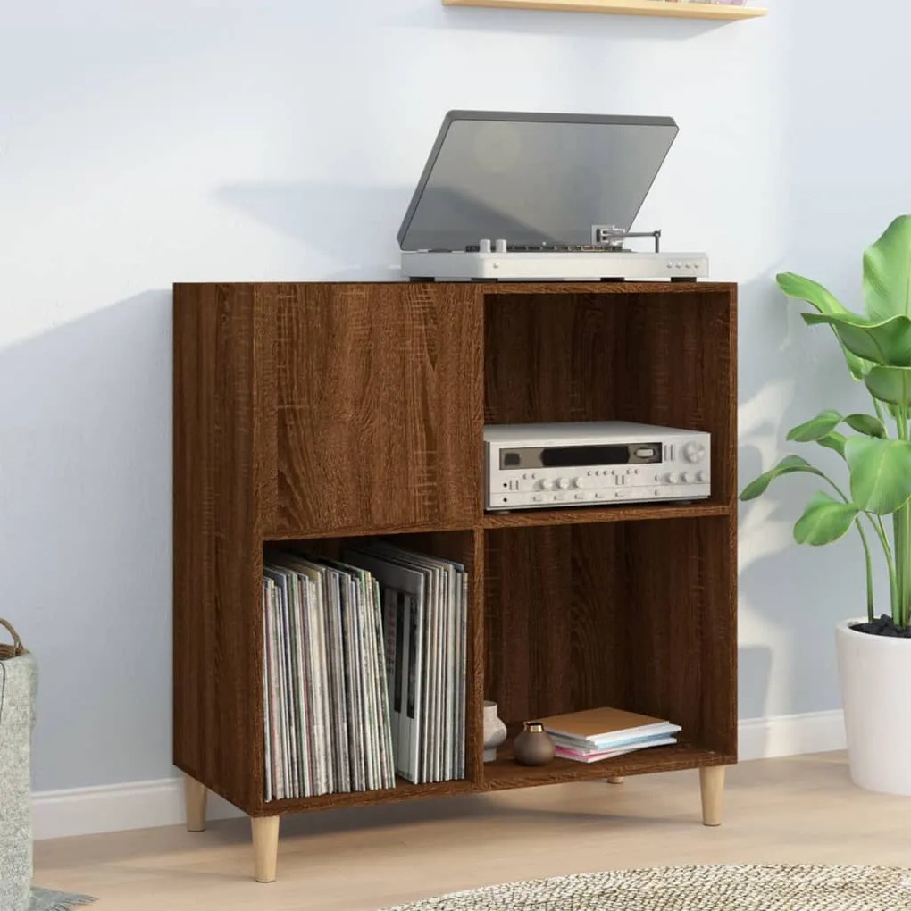 Skříňka Na Lp Desky Hnědý Dub 84,5X38X89 Cm Kompozitní Dřevo