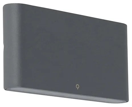 Venkovní nástěnné svítidlo tmavě šedé 17,5 cm vč. LED IP65 - Batt
