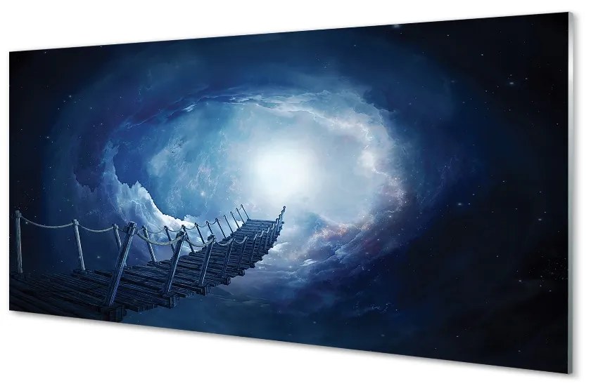 Obraz na skle Oblohy zataženo bridge 120x60 cm