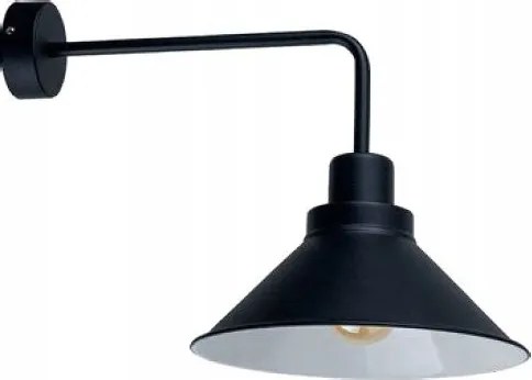 Nástěnná lampa Nowodvorski z kovu, černá, E27 60 W