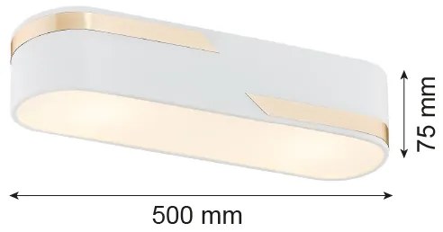 Argon 6003 - Stropní svítidlo TONI 3xE27/15W/230V bílá/zlatá