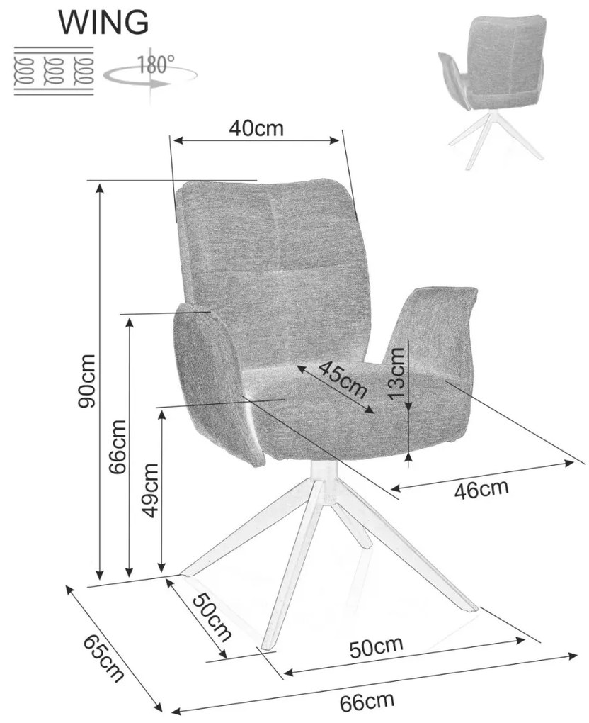 Jídelní křeslo Wing Brego - výběr z 3 provedení
