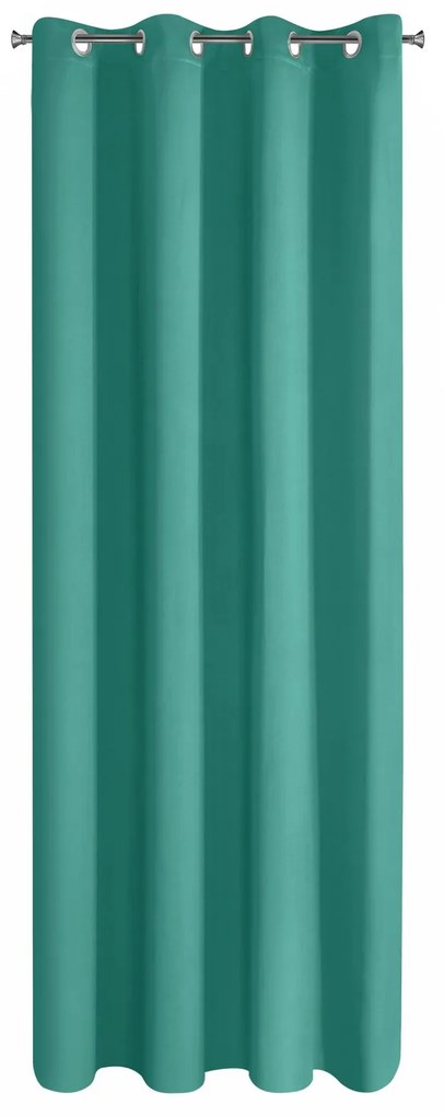 ZATEMŇOVACÍ ZÁVĚS NA KROUŽCÍCH PARISA 135X250 CM TYRKYSOVÁ
