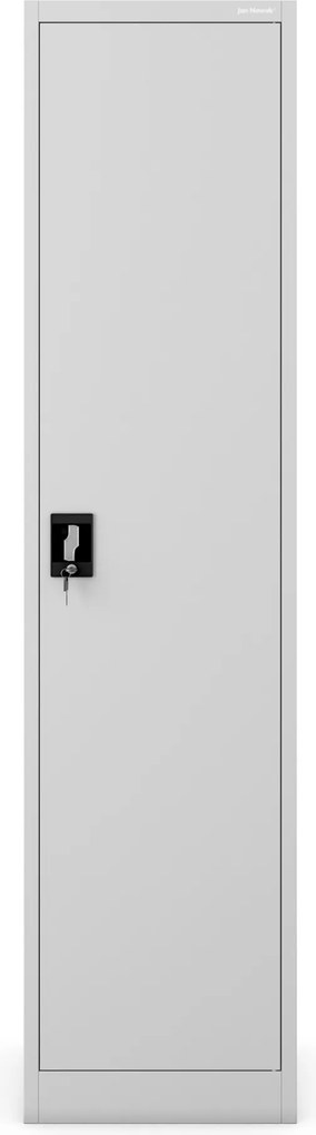 Kovová kancelářská skříň na spisy a dokumenty hluboká, šedá, 450x1850x600 mm: ALEX D600