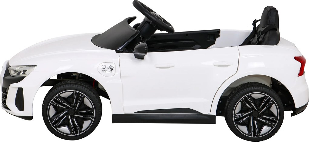 Ramiz Elektrické autíčko Audi RS E-Tron GT pro děti bílé + dálkové ovládání + pohon 4x4 + rádio MP3 + LED + EVA