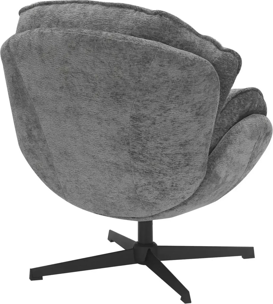 Otočné designové křeslo Betty šedé