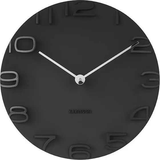 Nástěnné hodiny EDGE, Ø 42 cm, černá