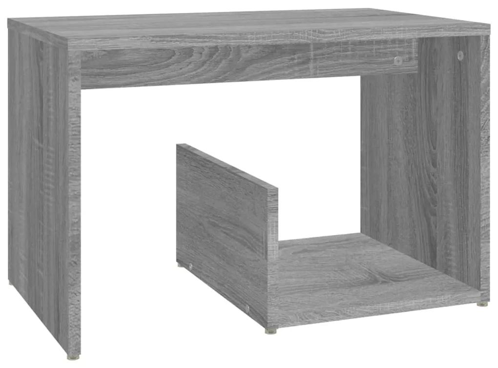 vidaXL Odkládací stolek šedý sonoma 59 x 36 x 38 cm kompozitní dřevo