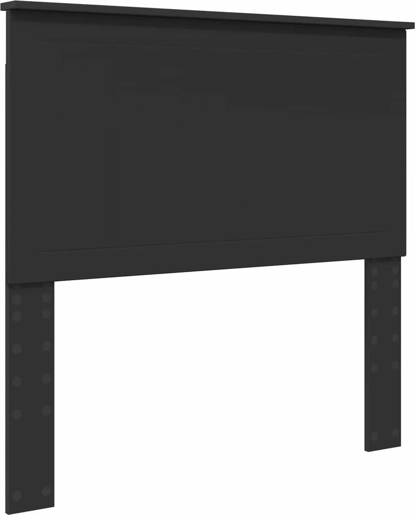 Rám postele s čelo Černá 100 x 200 cm Masivní borové dřevo 3411047
